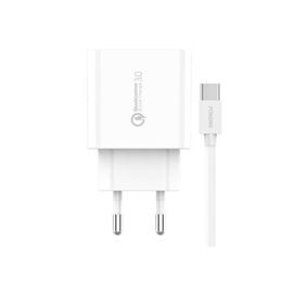 Foneng Fast charger 1x USB EU46 QC 3.0+ USB Type C cable