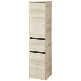 Midischrank SAPHIR "Quickset 393" Schränke Gr. B/H/T: 35 cm x 145,6 cm x 33 cm, 2 St., beige (polar pinie quer nachbildung)