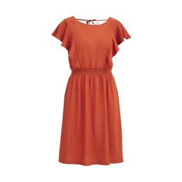 WE Fashion Kleid Damen Gr&ouml;&szlig;e 36 dunkelorange Winterkleid