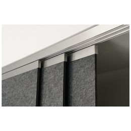 room-devider Paneel-Set rail & roll 4 mm Farbe: lichtgrau, Gr&ouml;&szlig;e: 100x300x1cm