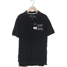 CAMP DAVID Herren Poloshirt, schwarz, Gr. 48