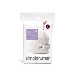 simplehuman Code T maßgeschneiderte Müllbeutel, Packung mit 20, weiß