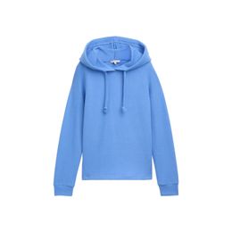 Tom Tailor Denim Damen Loose Fit Hoodie, blau, Uni, Gr. XXL