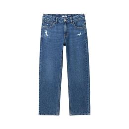 Tom Tailor Jungen Straight Jeans mit recycelter Baumwolle, blau, Uni, Gr. 164