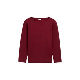 Tom Tailor Damen Plus - Sweatshirt mit Knopfdetails, rot, Melange Optik, Gr. 46