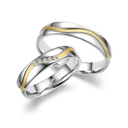 Trauring MARRYA "MARRYA Silber Ringe Trauringe Eheringe Partnerringe" Fingerringe Gr. 48, Silber 925 (Sterlingsilber), goldfarben (herren ring, silber, gold) Damen