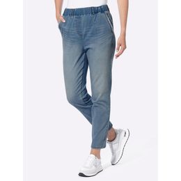 Schlupfjeans Heine Gr. 34, Normalgrößen, blau (blue, stone, washed) Damen Jeans