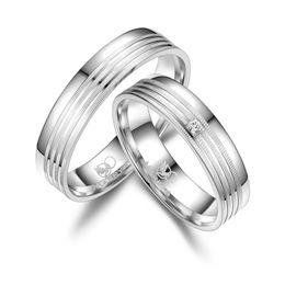 Trauring MARRYA "MARRYA Silber Ringe Trauringe Eheringe Partnerringe" Fingerringe Gr. 48, Silber 925 (Sterlingsilber), silberfarben (herren ring, silber) Damen