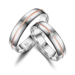 Trauring MARRYA "MARRYA Silber Ringe Trauringe Eheringe Partnerringe" Fingerringe Gr. 48, Silber 925 (Sterlingsilber), rosegold (damen ring, silber, rosé) Damen