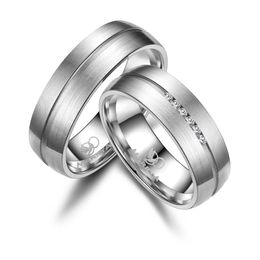 Partnerring MARRYA "MARRYA Titan Ringe Trauringe Eheringe Partnerringe" Fingerringe Gr. 48, Titan, silberfarben (damen ring, silber) Damen