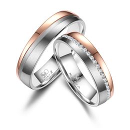 Verlobungsring MARRYA "MARRYA Titan Ringe Trauringe Eheringe Partnerringe" Fingerringe Gr. 48, Titan, rosegold (damen ring, silber, rosé) Damen