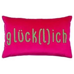 pad home design concept pad Kissenbezug LETTERS hot pink Glücklich 35x60cm M45-3560