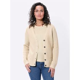 Strickpullover Casual Looks "Twinset" Gr. 36, beige (elfenbein) Damen Pullover