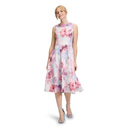 Cocktailkleid Vera Mont "Vera Mont mit Blumenprint" Gr. 36, Normalgrößen, rosa (grey, rosé) Damen Kleider Druck