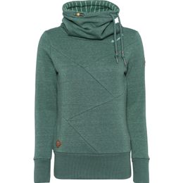 Sweater Ragwear "VIOLLA" Gr. S (36), grün (5023 green) Damen Sweatshirts mit hohem Stehkragen