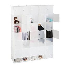 Relaxdays Kleiderschrank, 10024527_49 weiß, transparent 180,0 x 46,5 x 234,0 cm