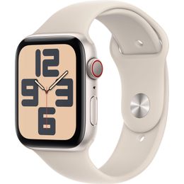 Smartwatch Apple "Watch SE Aluminium" Smartwatches Gr. 44 mm, Cellular, M/L, Sport Band, beige (polarstern) Sport Band Bestseller