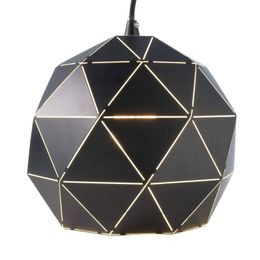 Deko-Light Pendelleuchte Asterope, Ø 25cm rund, schwarz