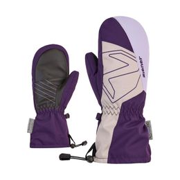 Ziener F&auml;ustlinge &raquo;LAVALINO AS AW MITTEN&laquo; dunkellila 6,5 trendiger M&auml;dchen Skif&auml;ustling mit asymmetrischem Design