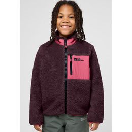 Jack Wolfskin Fleecejacke »ICE CURL JACKET K« boysenberry-pink 116 116 Kuschelige Fleece-Jacke für Kinder