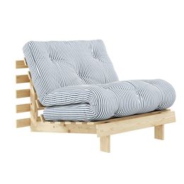 KARUP Design - Roots Schlafsofa, 90 x 200 cm, Kiefer natur / beach blue