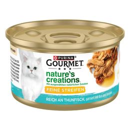 Gourmet Nature's Creations naturbelassen Thunfisch in Gelee Katzen-Nassfutter nat&uuml;rliche Zutaten 12x85g