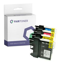 FairToner 4er Multipack Set Kompatibel f&uuml;r Brother MFC-J 415 W (LC-985) Druckerpatronen