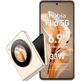 NUBIA Smartphone "nubia Flip 5G" Mobiltelefone goldfarben (gold)