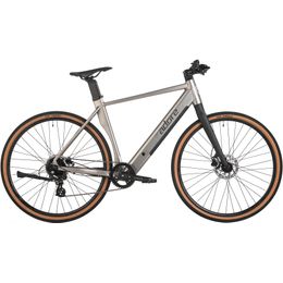 E-Bike Adore "UBR-770" E-Bikes Gr. 52 cm, 28 Zoll (71,12 cm), grau (stahlgrau matt) Pedelec, Elektrofahrrad für Damen u. Herren, Urbanbike