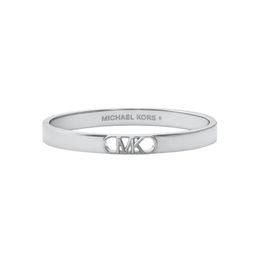 Armreif Michael Kors "PREMIUM, EMPIRE, OVAL, MKJ828700" Armbänder Gr. Messing, grau (platinfarben) Damen