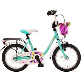 Kinderfahrrad Bachtenkirch ""Jee Bee" türkis" Fahrräder Gr. 25 cm, 14 Zoll (35,56 cm) hinten: 14 Zoll (35,56 cm), blau (türkis, türkis) Kinder