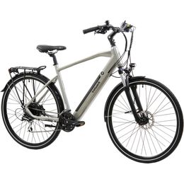 E-Bike Tretwerk "Bronx 5.0" E-Bikes Gr. 52 cm, 28 Zoll (71,12 cm), grau (aluminium grau) Pedelec, Elektrofahrrad für Damen u. Herren, Trekkingrad