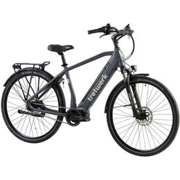 E-Bike Tretwerk "Sonic Nexus" E-Bikes Gr. 50 cm, 28 Zoll (71,12 cm), grau (anthrazit) Pedelec, Elektrofahrrad für Damen u. Herren, Trekkingrad