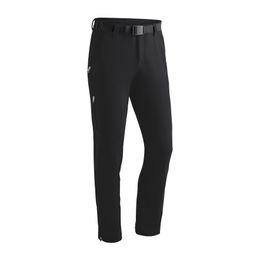 Funktionshose Maier Sports "Naturno slim" Gr. 46, Normalgrößen, schwarz Herren Hosen Wanderhose, elastische Trekking-Hose, 4 Taschen, Slim Fit