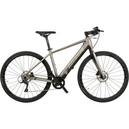 E-Bike Totem "HWD" E-Bikes Gr. 48 cm, 28 Zoll (71,12 cm), grau (platin) Pedelec, Elektrofahrrad für Damen u. Herren, Urbanbike