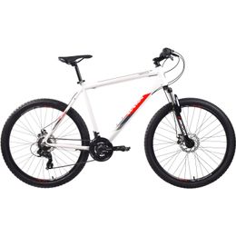 Mountainbike WYNN "HRT1.0" Gr. 50, weiß (weiß, rot, grau, schwarz), Fahrräder, 50cm, 27,5 Zoll (69,85cm)