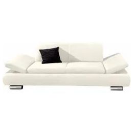 2-Sitzer Max Winzer "Toulouse modern und bequem, aktuelles Design, hoher Sitzkomfort" Sofas Gr. B/H/T: 190cm x 75cm x 89cm, Kunstleder SOFTLUX, weiß mit klappbaren Armlehnen, Breite 190 cm