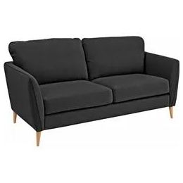 2-Sitzer Home Affaire "MARSEILLE Sofa 170 cm" Sofas Gr. B/H/T: 170cm x 88cm x 90cm, Filzoptik, grau (anthrazit) mit Massivholzbeinen aus Eiche, verschiedene Bezüge und Farbvarianten