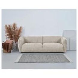 2,5-Sitzer Andas "Ostrup" Sofas Gr. B/H/T: 201cm x 73cm x 93cm, Bouclé, beige schlichtes modernes Design, in verschiedenen Farben