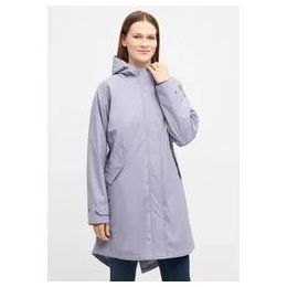 Regen- und Matschjacke Derbe "Traveby Friese Plain" Gr. 44, lila (lavender gray) Damen Jacken wasserabweisend, winddicht, Kapuze