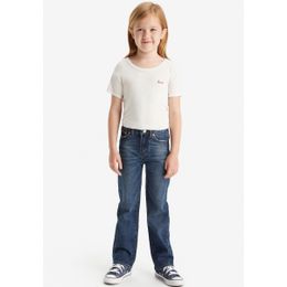 Weite Jeans LEVI'S KIDS "LVG WIDE LEG JEANS" Gr. 10 (140), N-Gr, blau (el train) Mädchen Jeans for GIRLS