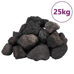 vidaXL Lavagranulat Schwarz 5-8 cm 25 kg