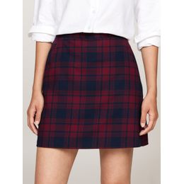 Minirock Tommy Jeans "TJW CHECK MINI SKIRT" Gr. XS (34), rot (rouge winter сheck) Damen Röcke im modischem Karodessin