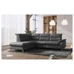 Sit & More Ecksofa SIT & MORE "Astoria L-Form" Sofas Gr. B/H/T: 256cm x 91cm x 225cm, Luxus-Microfaser ALTARA NUBUCK, Ottomane links, ohne Kopfteilverstellung-ohne Armlehnfunktion-ohne Relaxfunktion motorisch im Sofa 2,5-sitzig, grau wahlweise mit motorischer Relaxfunktion