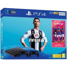 Sony PlayStation 4 Slim 500GB - Schwarz + FIFA 19