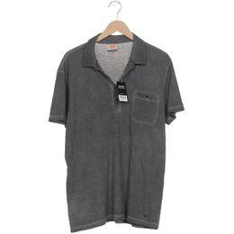 BOSS Orange Herren Poloshirt, grau, Gr. 56