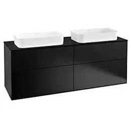 Villeroy & Boch Villeroy und Boch Finion Waschtischunterschrank G31200PD 160x60,3cm, Emotion, Abdeckplatte black matt, Black matt lacquer