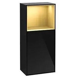 Villeroy & Boch Villeroy und Boch Finion Seitenschrank G510HFPH 41,8x93,6cm, rechts, Emotion, Regal oben Gold Matt, Glossy Black Lacquer