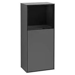 Villeroy & Boch Villeroy und Boch Finion Seitenschrank G530PHGK 41,8cm, rechts, Ladestation, Emotion, Regal Glossy Black Lacquer, Anthracite matt