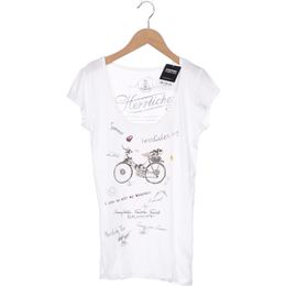 Herrlicher Damen T-Shirt, weiß, Gr. 36